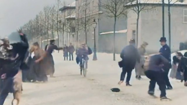 Snow Way! The First Ever Recorded Snowball Fight Captured on Film (And ...