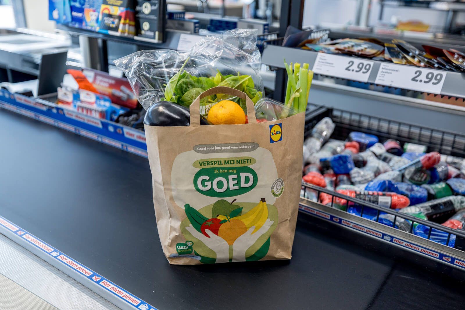 Lidl introduceert 'Verspil Mij Niet' groente- en fruittas