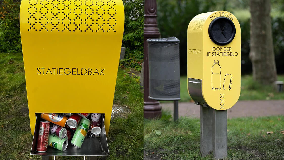 Gele Statiegeldbakken: Menswaardige en Duurzame Inzameling