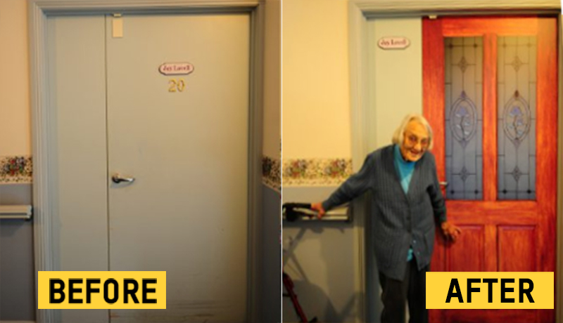 How “True Doors” decals help people with dementia - BrightVibes