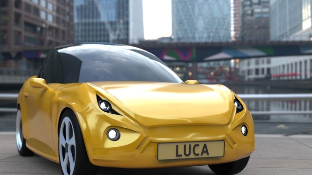 Luca, de "vuilniswagen", een nieuwe auto die vrijwel geheel is gemaakt ...