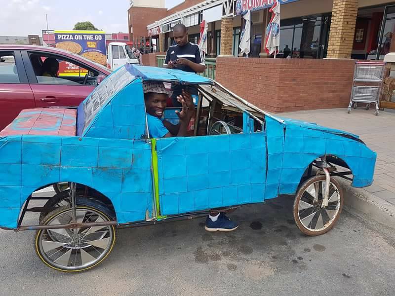 This man has built a pedal car entirely out of trash. Now, he wants to ...